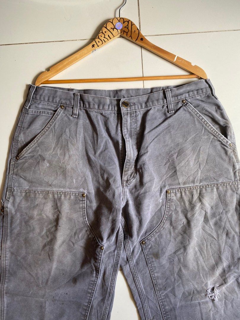 Carhartt Grey Double Knee Pants B136 GVL on Carousell