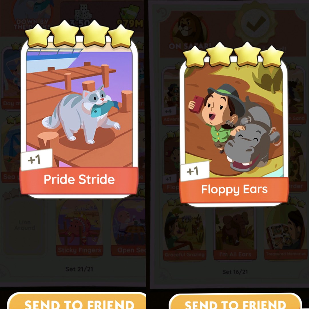 *CHEAPEST*Monopoly Go 4 Star Stickers Pride Stride/Floppy Ears, Video ...