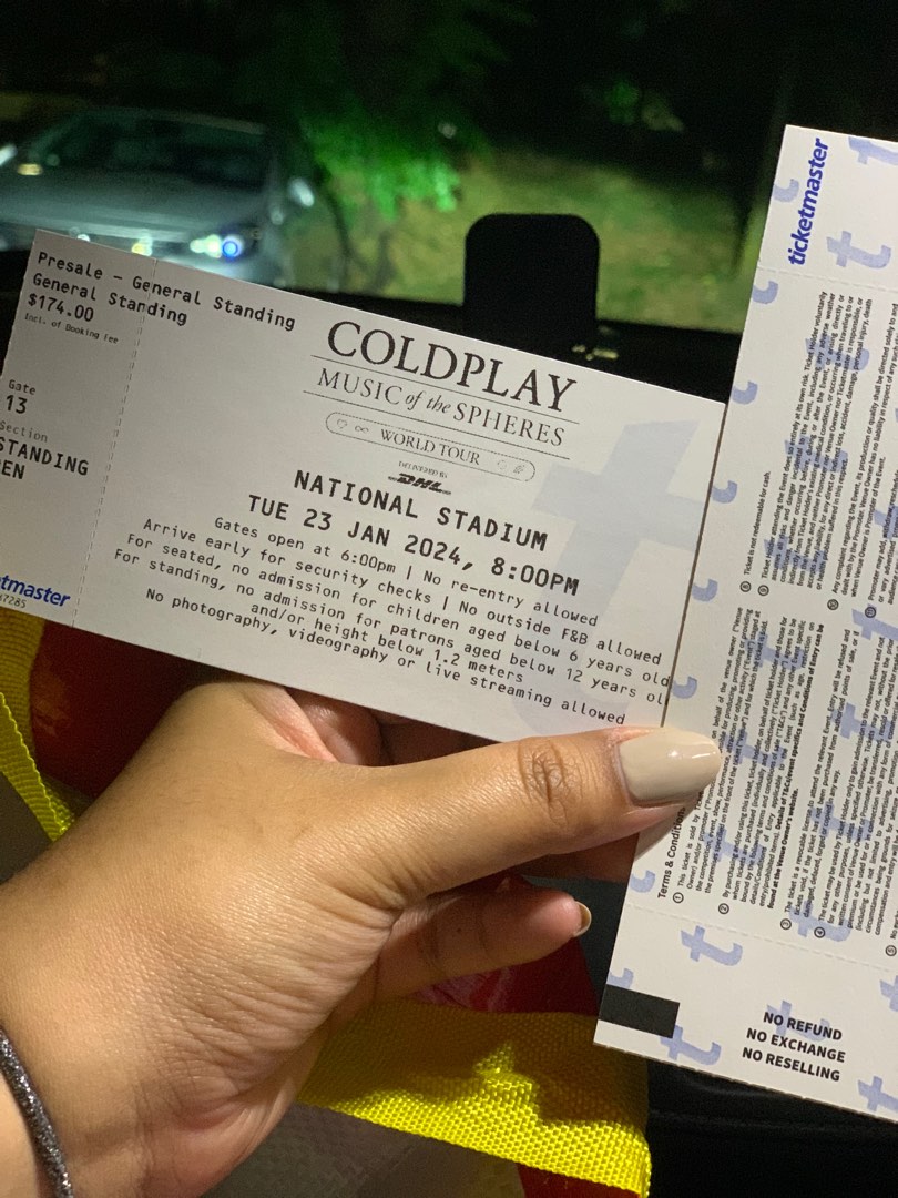 Coldplay Tickets, Tickets & Vouchers, Event Tickets on Carousell