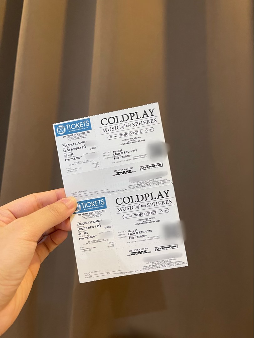 COLDPLAY TICKETS DAY 2 FOR SALE, Tickets & Vouchers, Event Tickets on ...