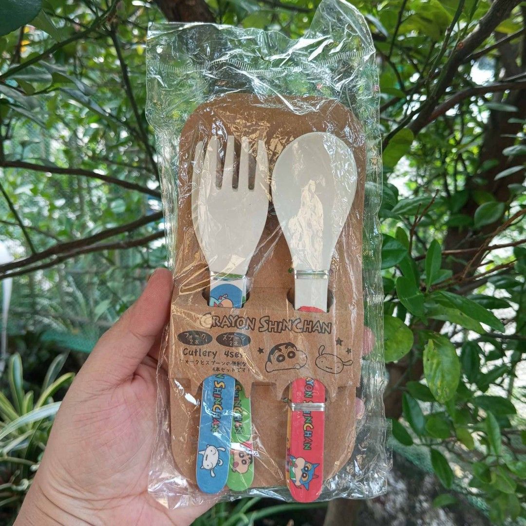 Crayon Shin Chan Cutlery Set, Furniture & Home Living, Kitchenware ...