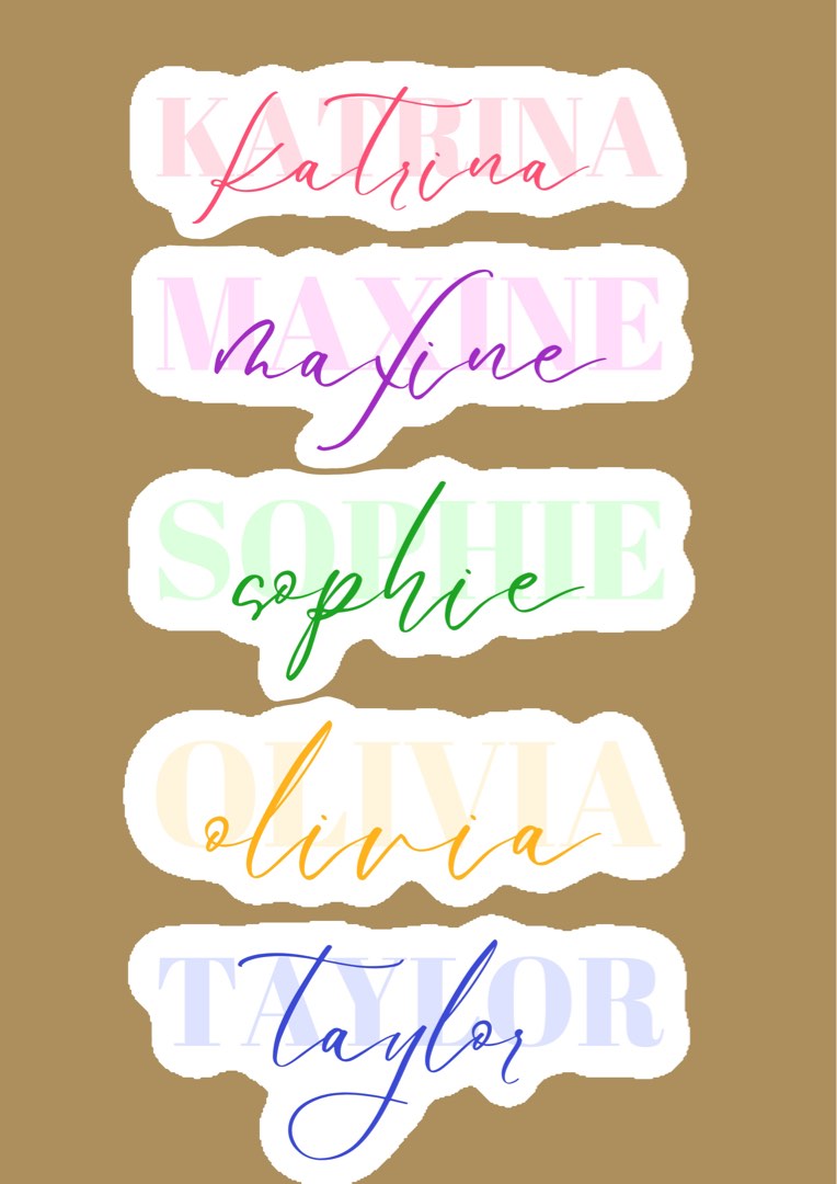 Custom Sticker Name Label on Carousell