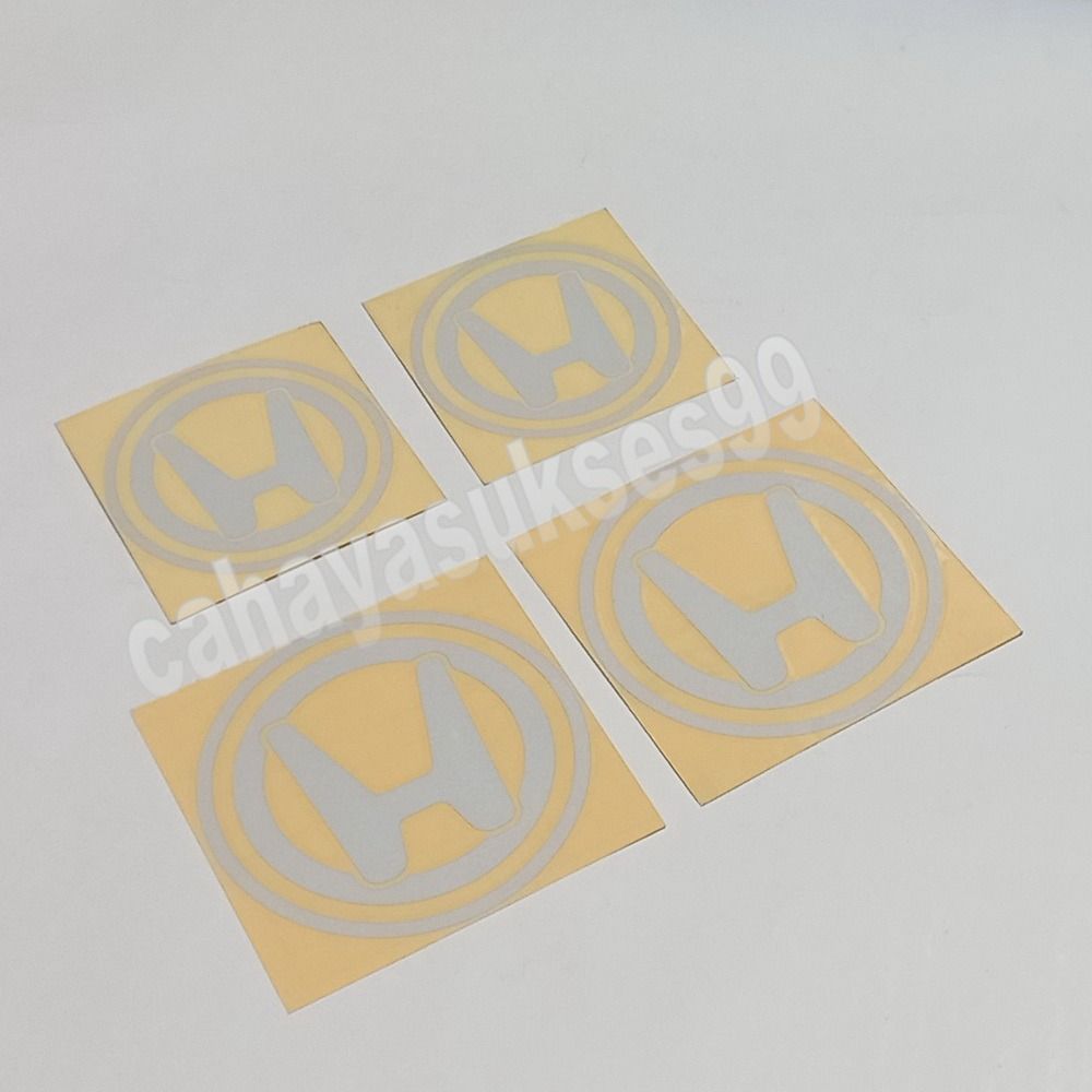 Cutting Sticker Motor Honda Putih Reflective Bulat 10cm dan 8cm Stiker ...