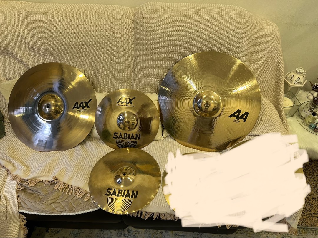 Cymbals SABIAN Pack - Hi-Hats - Ride - Crash, Hobbies & Toys, Music ...