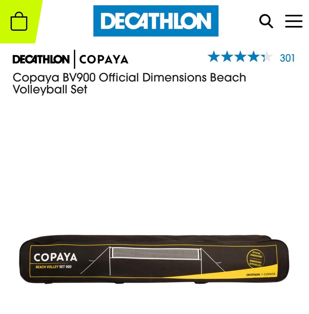 Decathalon Copaya Volleyball Net, Sports Equipment, Sports & Games ...