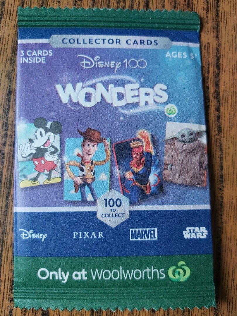 Disney 100 迪士尼 100 周年 woolworths 紀念卡 (Ariel, Pluto, Black Widow, Remy ...