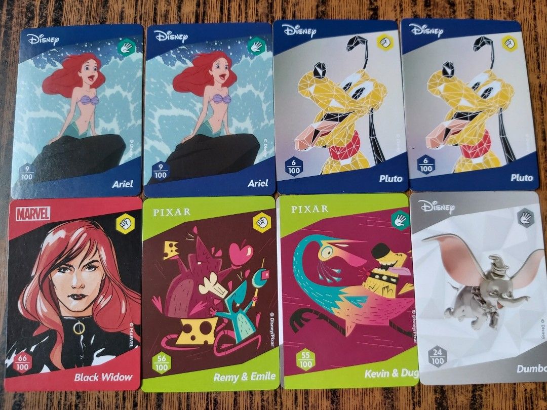 Disney 100 迪士尼 100 周年 woolworths 紀念卡 (Ariel, Pluto, Black Widow, Remy ...