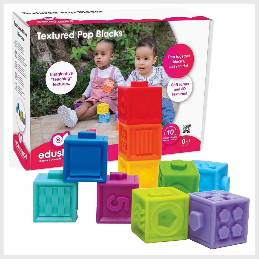 Edushape 977010 Textured POP Sensory Blocks, Babies & Kids, Infant ...