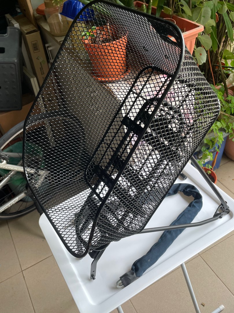 ELOPS Pannier and Basket with Chain Lock, Sports Equipment, Bicycles ...