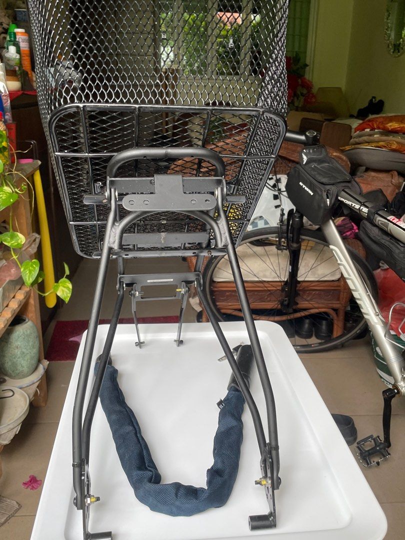 ELOPS Pannier and Basket with Chain Lock, Sports Equipment, Bicycles ...