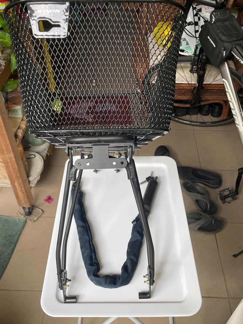 ELOPS Pannier and Basket with Chain Lock, Sports Equipment, Bicycles ...