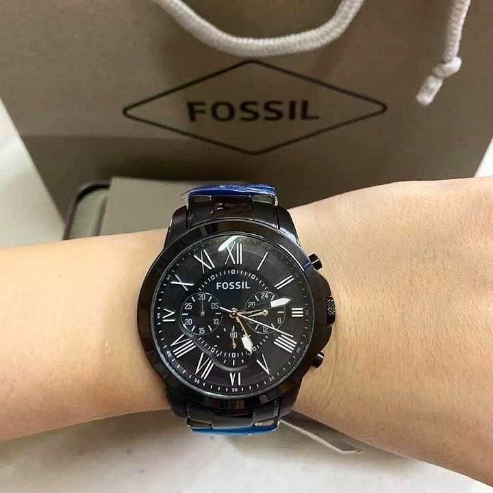 FOSSIL ALL BLACK GRANT STEEL DIAL AUTHENTIC WATCH on Carousell