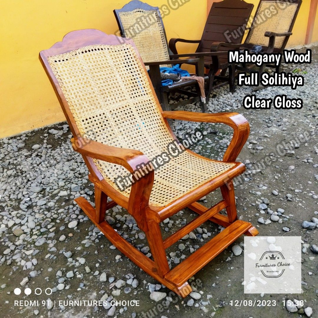 Full Solihiya Curve Armrest Butaka Rocking Chair Adult Standard Size ...