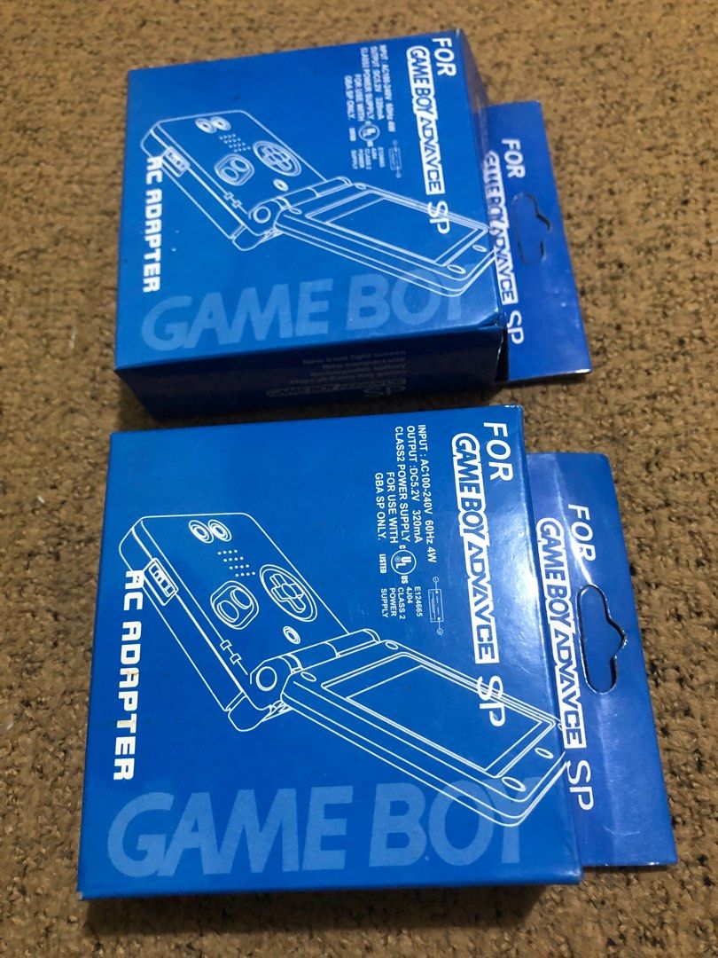 Gameboy advance SP replacement adapter 200 pesos each, Video Gaming ...