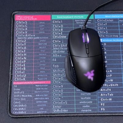 Gaming Mouse Pad Keyboard shortcut, Excel, Word and PPT Shortcuts Mouse ...