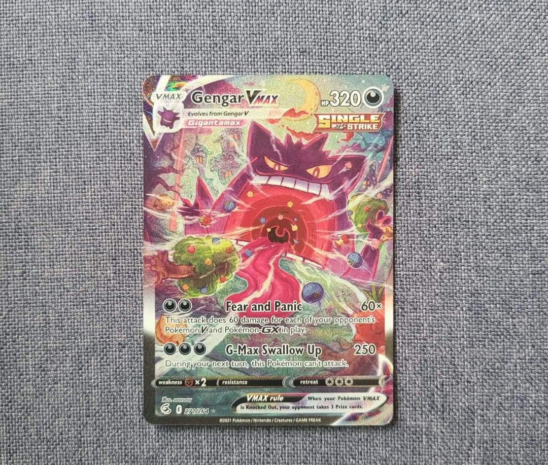 GENGAR VMAX ALTERNATE ART FUSION STRIKE, Hobbies & Toys, Toys & Games ...