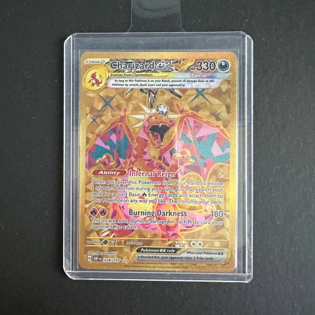 WTT/WTS Gold Charizard SIR 228/197 Pokemon English Obsidian Flames SV03 ...