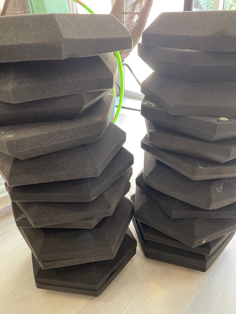 Hexagonal acoustic foam, Audio, Other Audio Equipment on Carousell