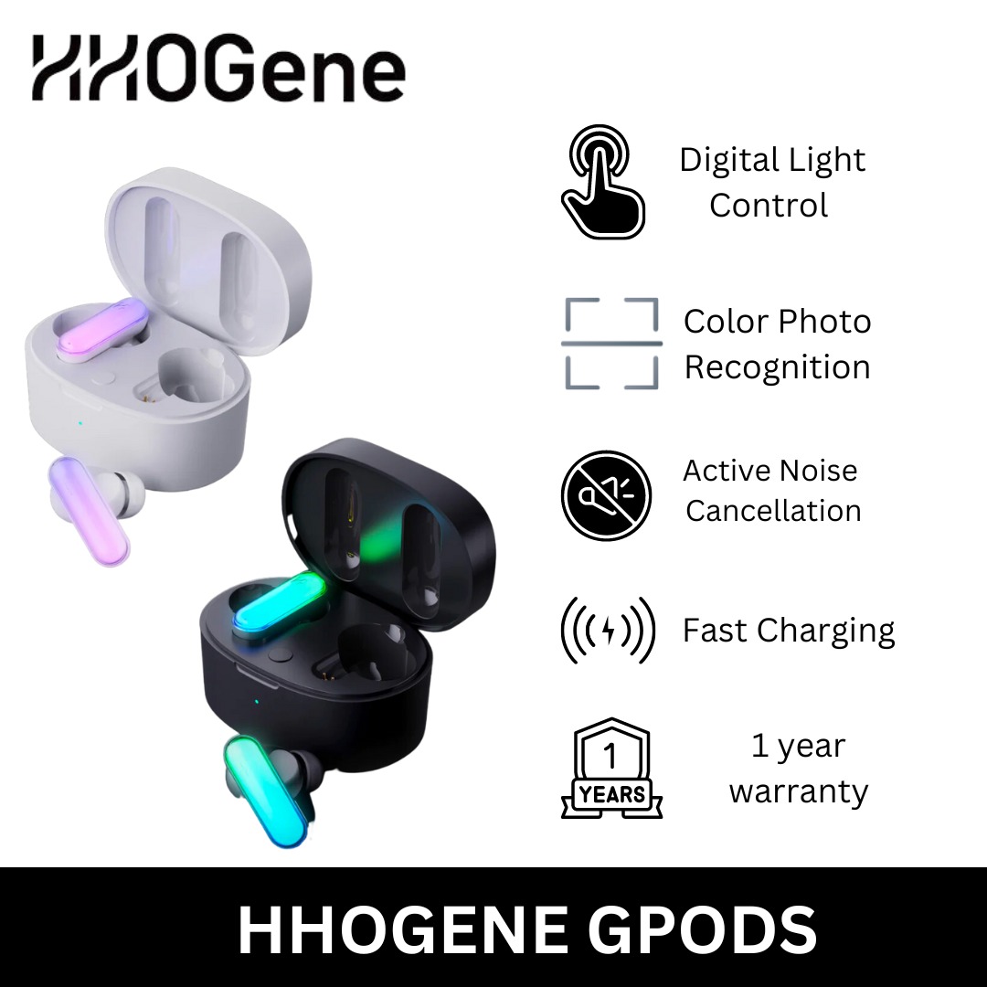 HHOGene GPods Worlds First Light Control TWS Bluetooth Earbuds ,Noise ...