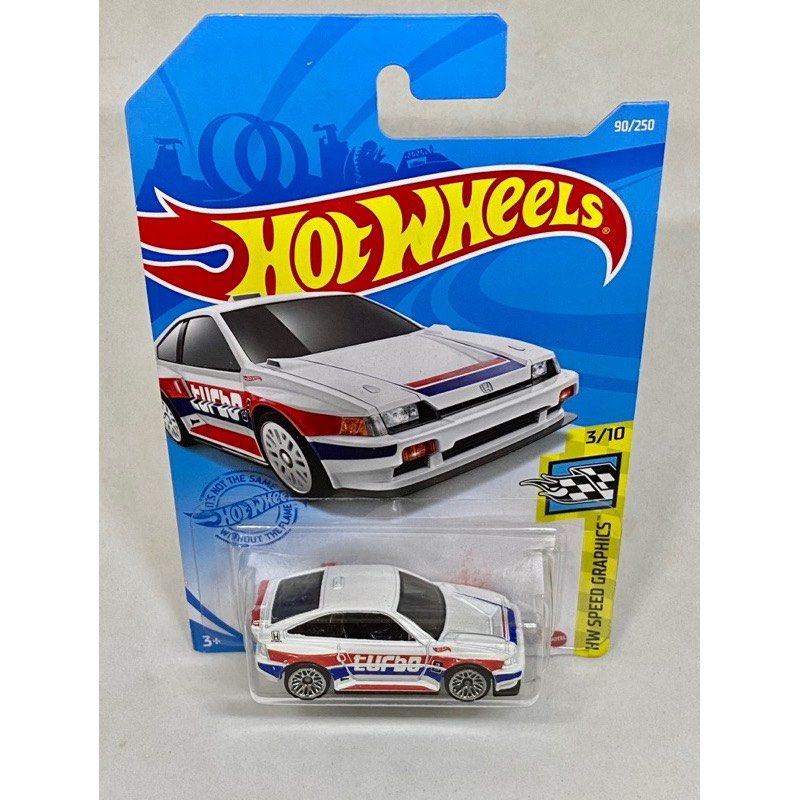 Hot Wheels 1985 HONDA CRX White Turbo Sport Compact Racing 64 Diecast ...