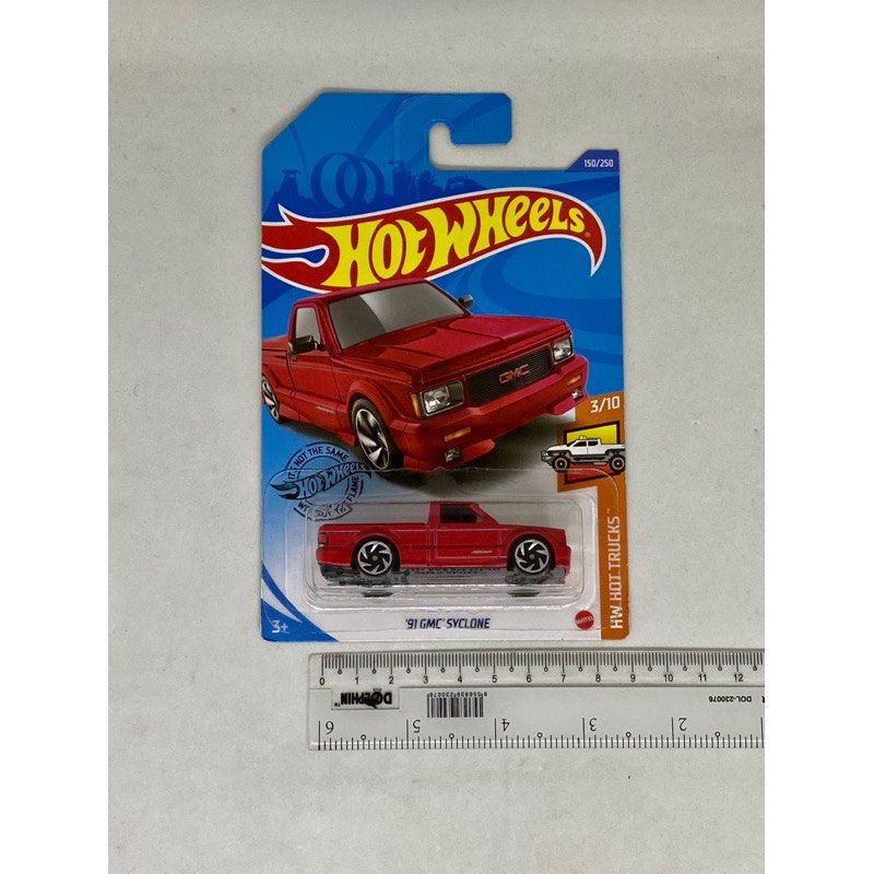 Hot Wheels 91 GMC SYCLONE Red High Performance Sonoma Pickup Truck 64 ...