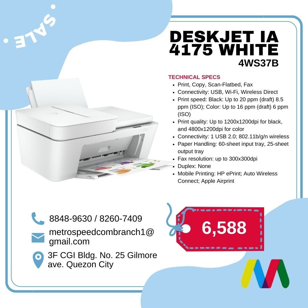 HP DESKJET IA 4175 (WHITE), Computers & Tech, Printers, Scanners ...