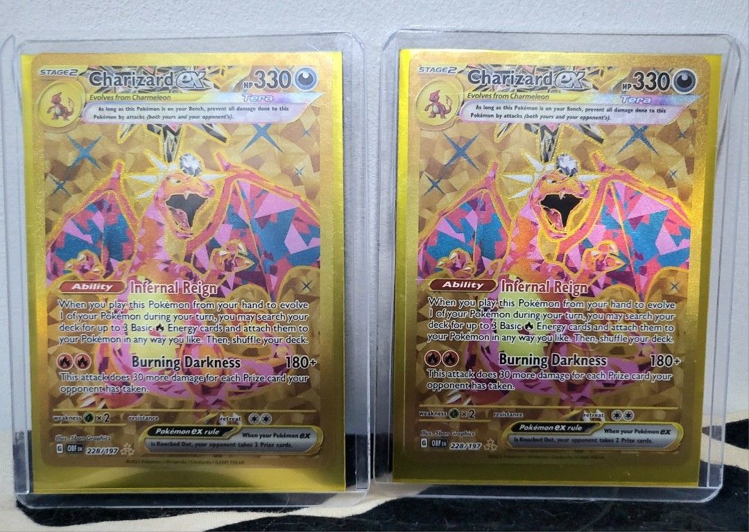 Hyper Rare 3 Gold Star Golden Charizard EX, Hobbies & Toys, Toys ...
