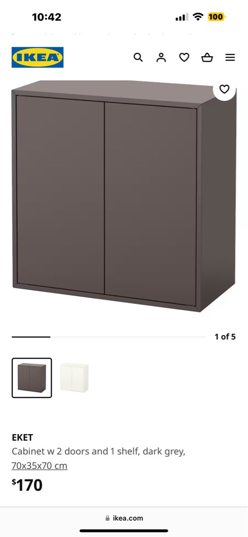 IKEA eket cabinet and 2 eket boxes, Furniture & Home Living, Furniture ...