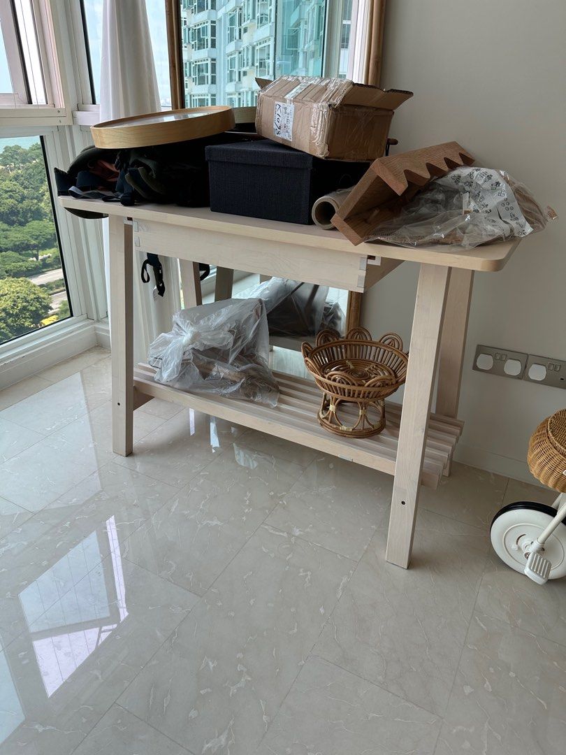 IKEA Norraker Bar Table / Work Desk / Side board, Furniture & Home ...
