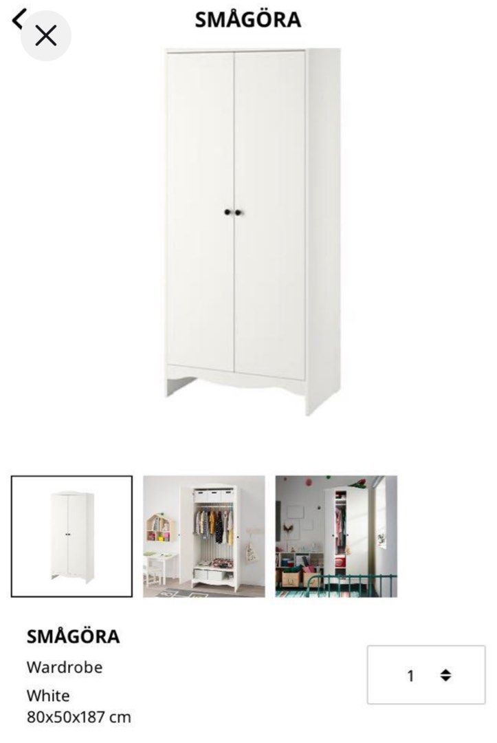 IKEA smagora wardrobe, Furniture & Home Living, Furniture, Shelves ...
