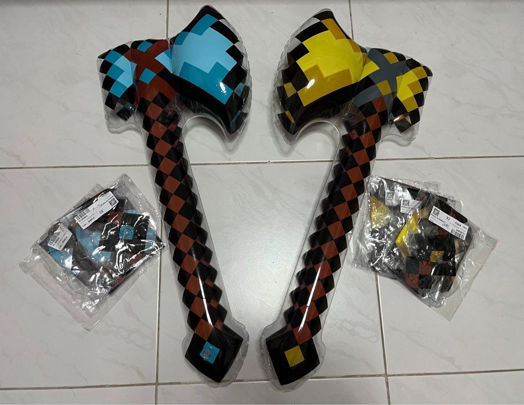 INFLATABLE PIRATE SWORDS MINECRAFT AXES FLINTSTONE CLUBS BASEBALL BATS ...