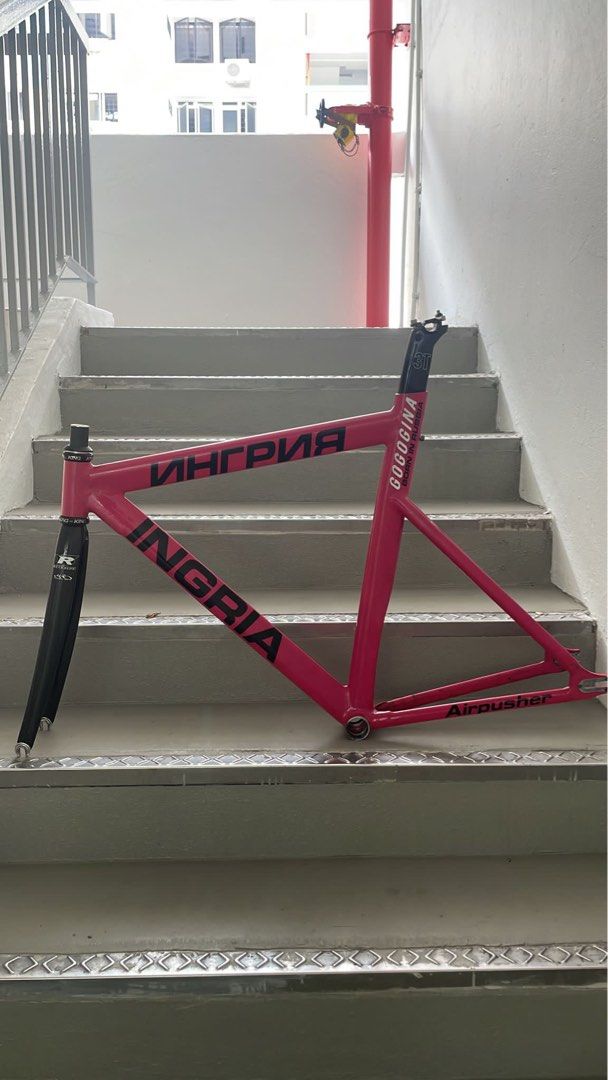 Ingria Airpusher Pink blank frameset, Sports Equipment, Bicycles ...