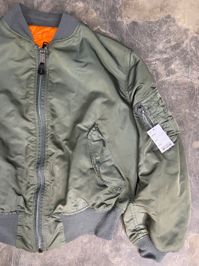 Jaket MA-1 bomber alpha industries military army reversible vintage ...