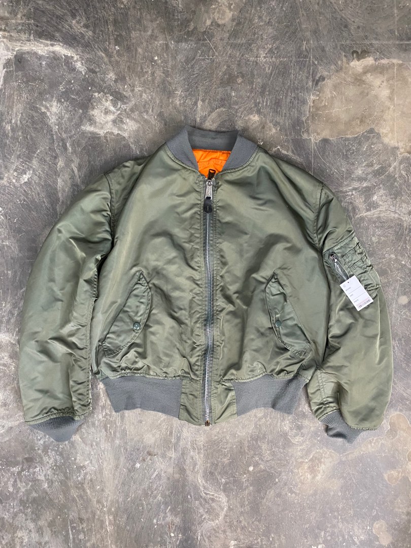 Jaket MA-1 bomber alpha industries military army reversible vintage ...