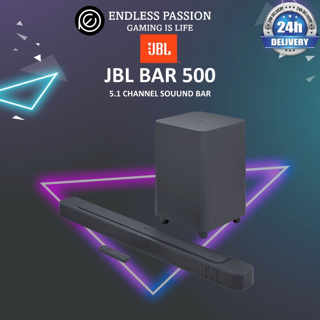 JBL Bar 500 Pro Soundbar With Wireless Subwoofer (Black), Audio ...