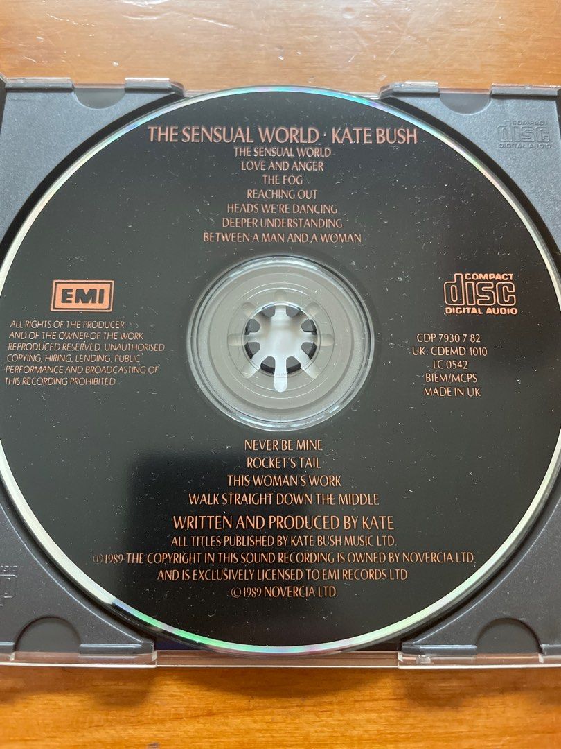 Kate Bush The Sensual World CD, Hobbies & Toys, Music & Media, CDs & DVDs on Carousell