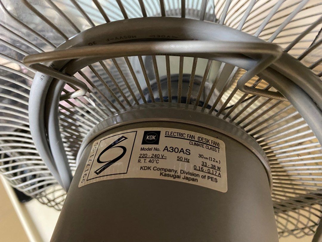 KDK Desk fan - Silver Gray, TV & Home Appliances, Other Home Appliances ...