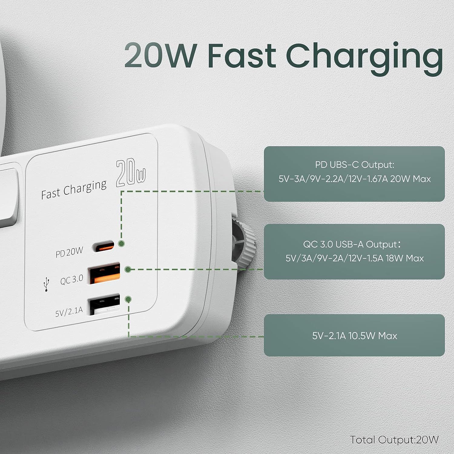 LENCENT Multi Plug Extension Socket, 3 Way Electrical Outlet Extender ...