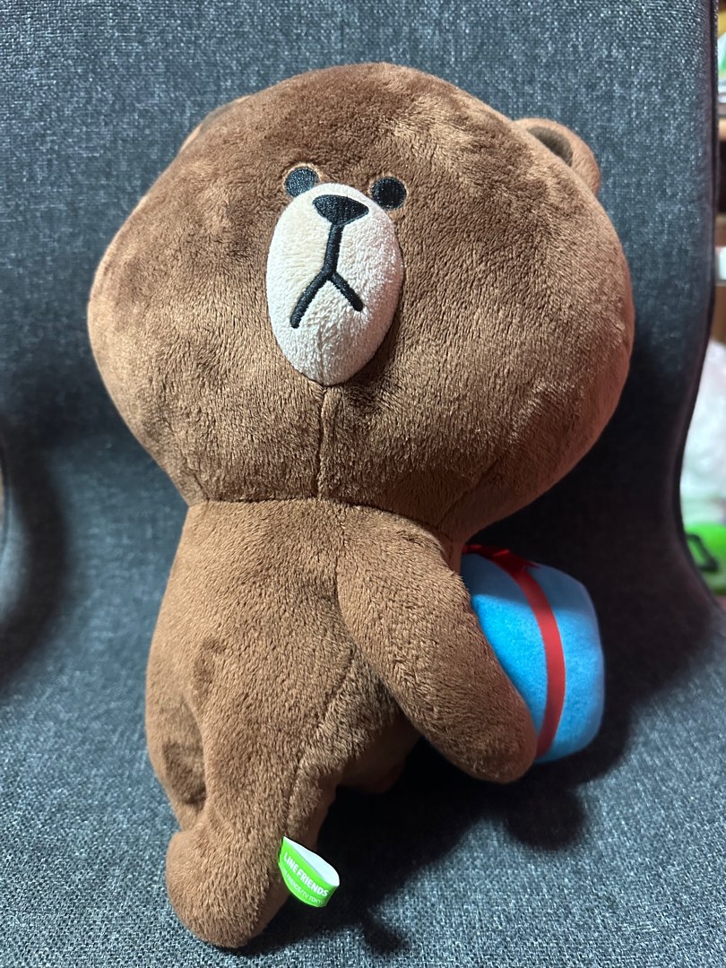 Line friends brown plush gift on Carousell