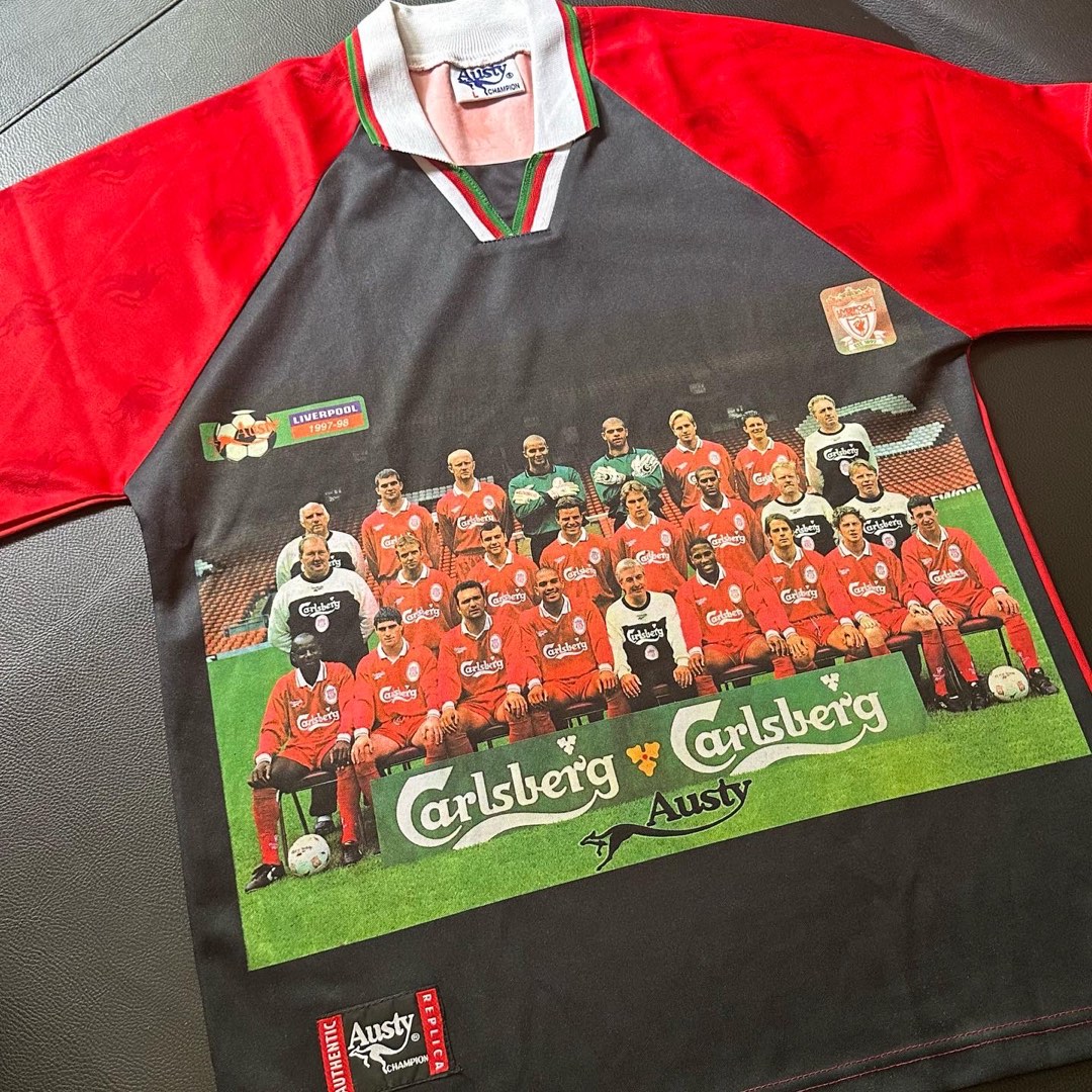 Liverpool 97/98 vintage bootleg jersey / retro austy football kit ...