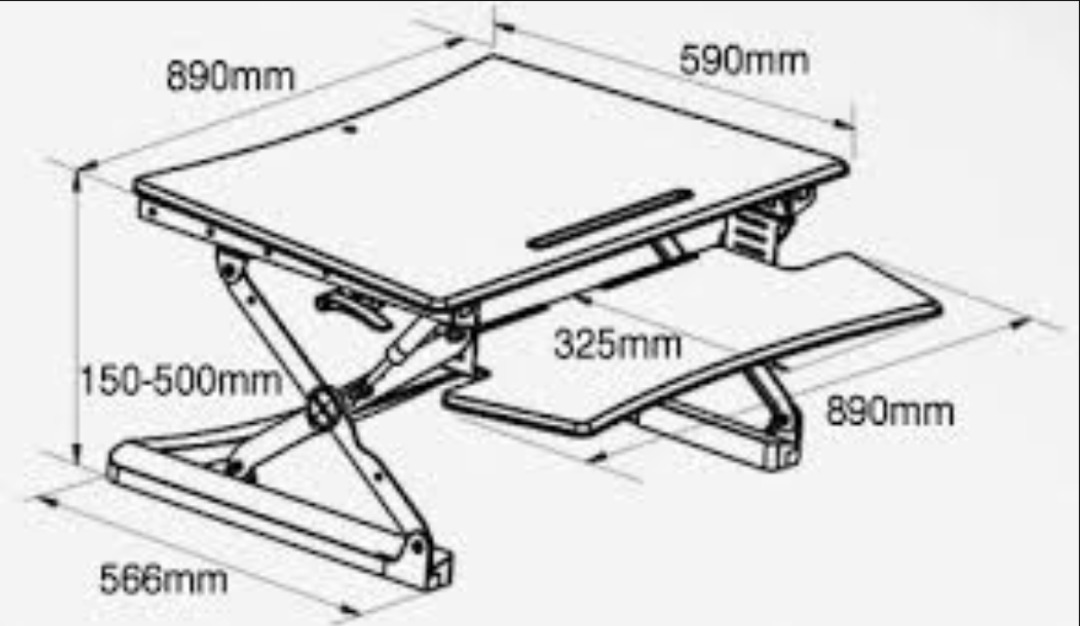 Loctek Standing Office Lifting Table M1 Computer Monitor Folding Stand ...