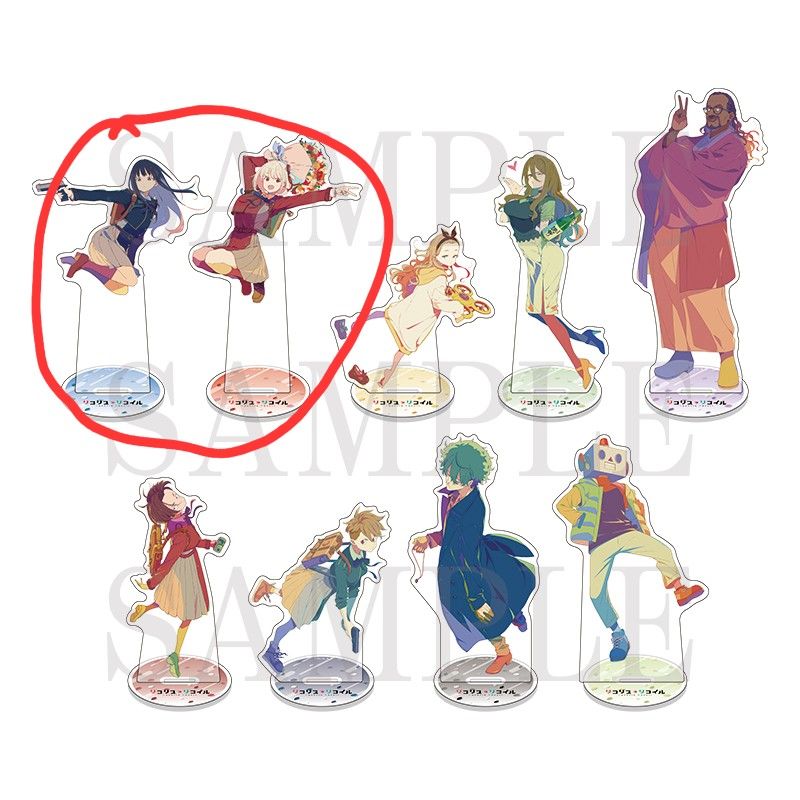 莉可麗絲Lycoris recoil - 日本LR展限定立牌 千束瀧奈, 興趣及遊戲, 玩具 & 遊戲類 - Carousell