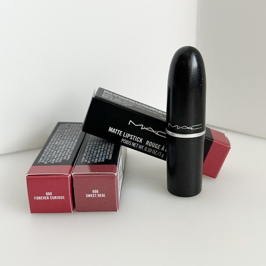 MAC Matte Lipstick / #666 Sweet Deal / #668 Forever Curious, Beauty ...