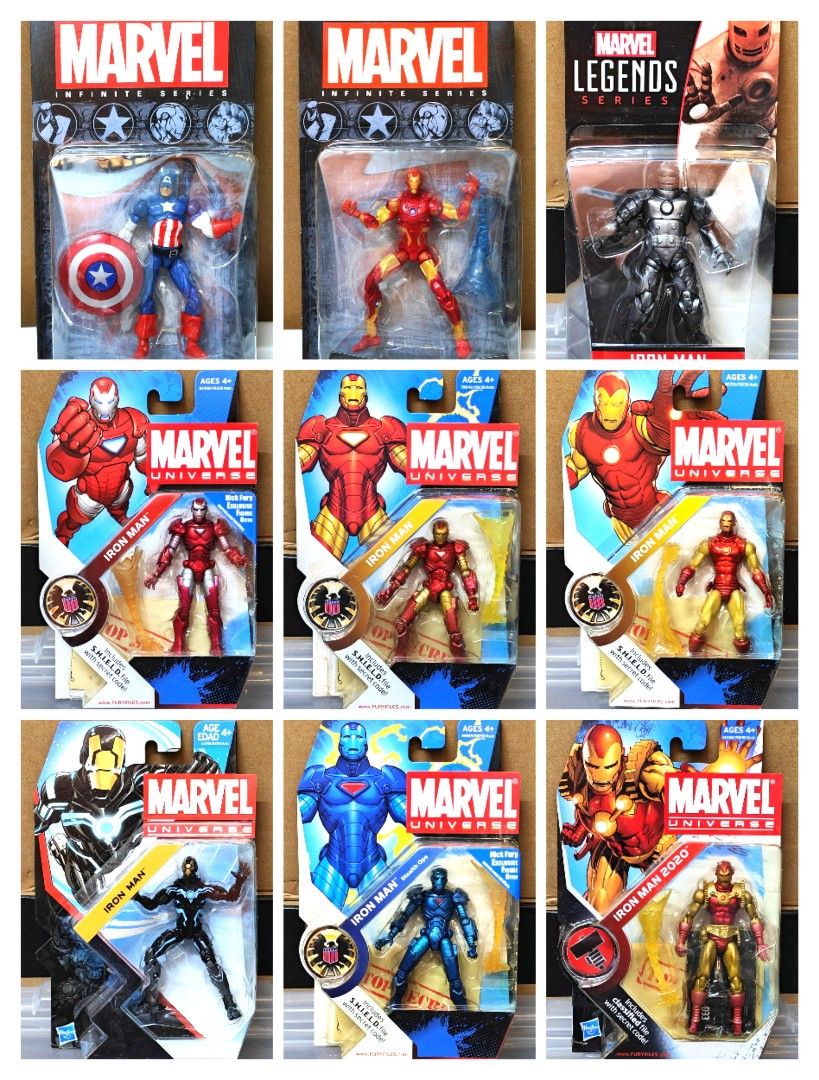 Marvel Universe 3.75" Captain America, Iron Man Various Armors, Hobbies ...