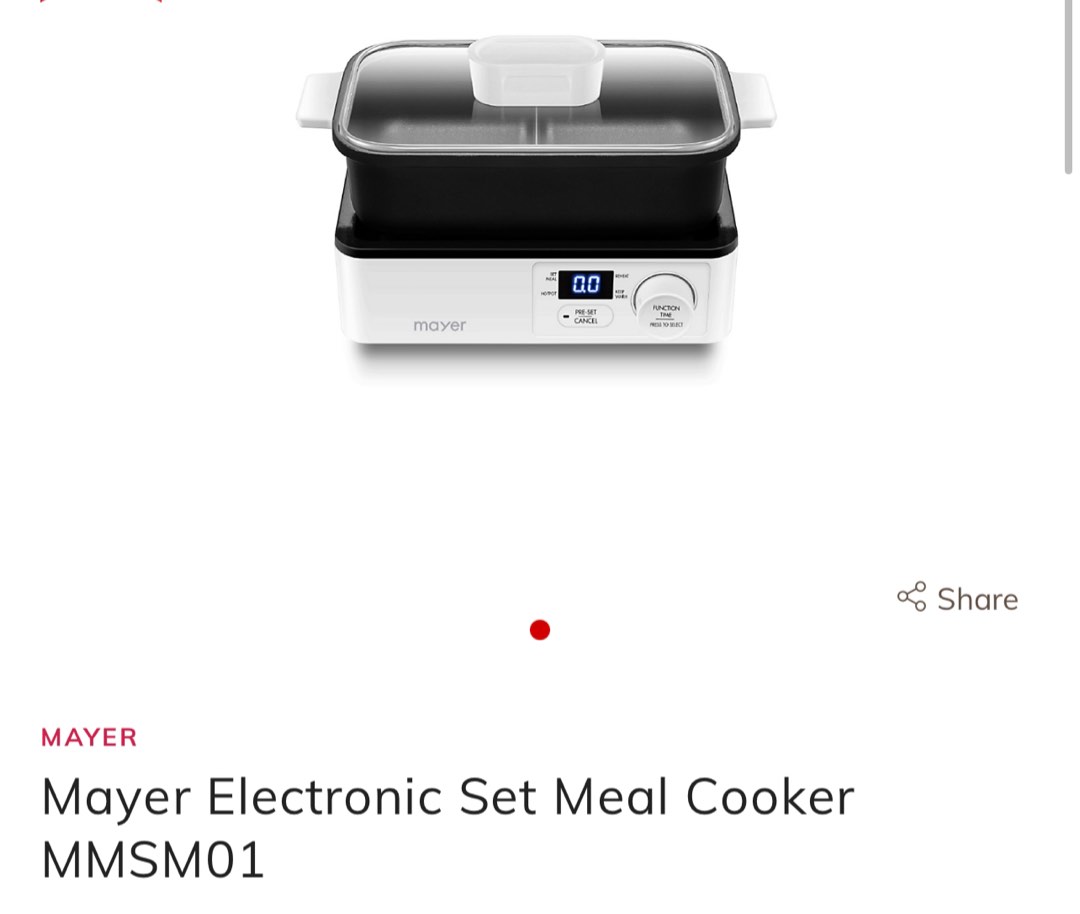 Mayer Lunch Cooker, TV & Home Appliances, Kitchen Appliances, Cookers ...