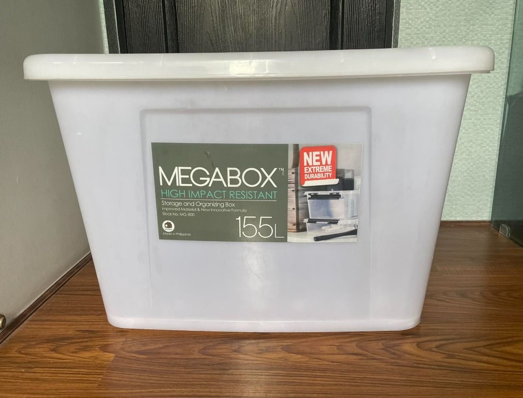 Megabox Storage Box 155 Liters Clear Blue Mg-800 on Carousell