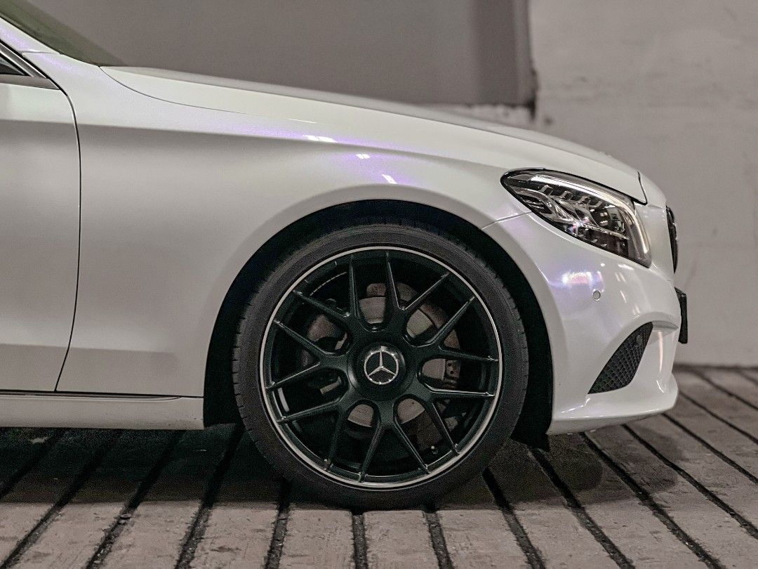 MERCEDES C180 - FULL BODY WRAP GLOSS DIAMOND WHITE PURPLE, Car ...