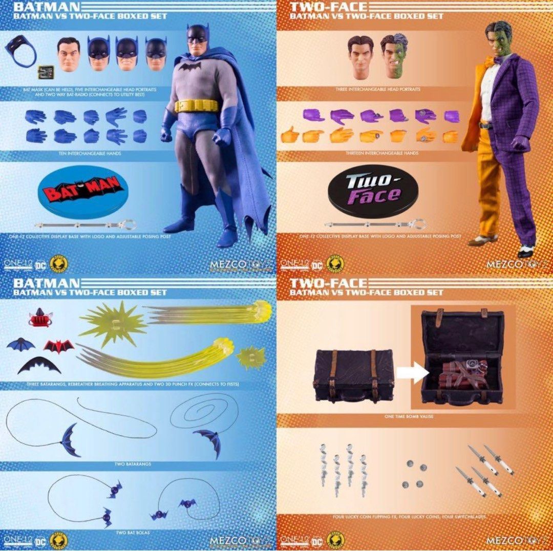 Mezco One:12 Golden Age Batman vs Two-Face Boxed Set, Hobbies & Toys ...