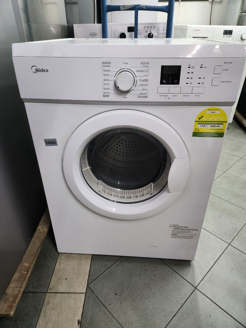 MIDEA Air-Vented Dryer 7kg MD710W, TV & Home Appliances, Washing ...