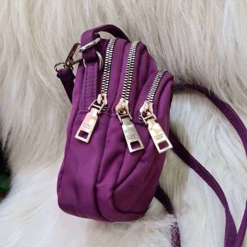 MINI BAG CHIBAO PURPLE ORIGINAL, Fesyen Wanita, Tas & Dompet di Carousell